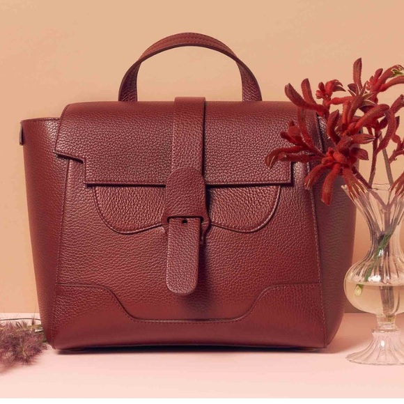 Senreve | Bags | Senreve Midi Maestra Pebbled Merlot Leather Tote ...